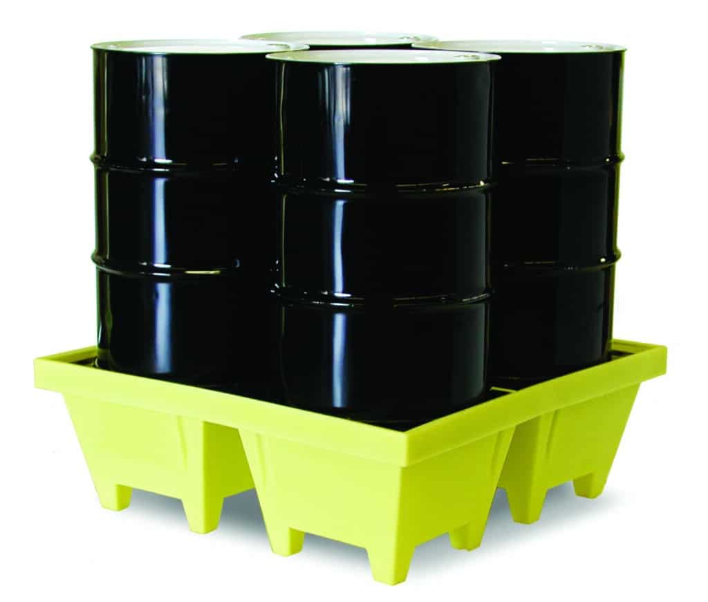 Spill Pallet - 4 Drum - Slim Line Low Profile - Square | OilSafe ...